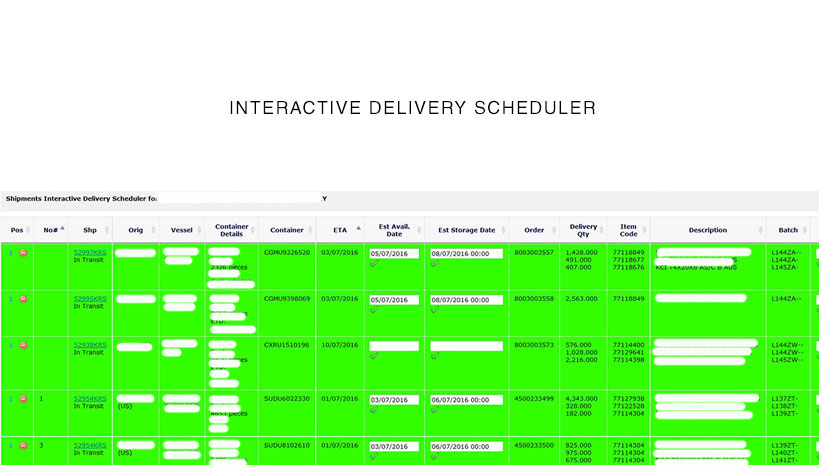 interactive-delivery-scheduler - Global Product Supply Management