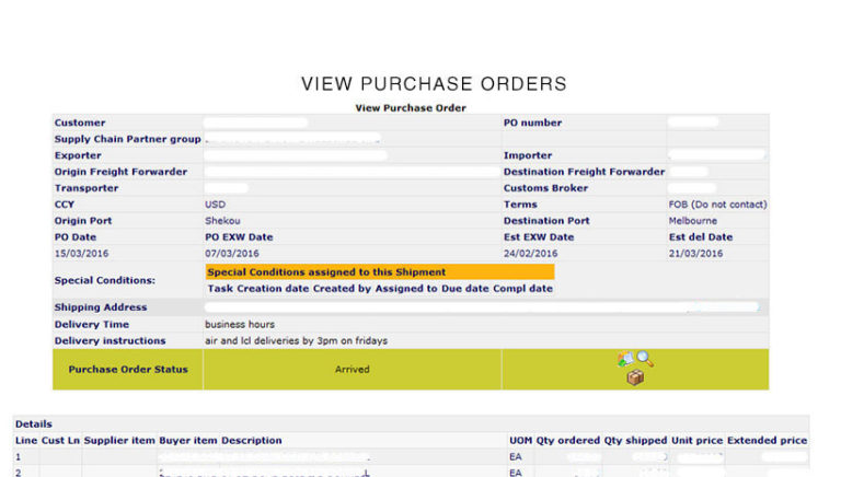 view-purchase-order - Global Product Supply Management
